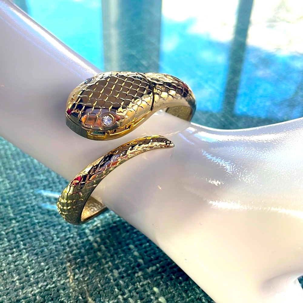 Vintage Snake Watch. Serpent Cuff Bracelet. Cleopatra… - Gem